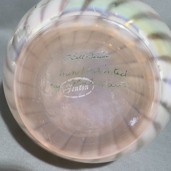 Fenton | Art | Vtg Bill Fenton Art Glass Pitcher Pink Champagne ...